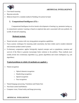 Artificial intelligence report | DOCX