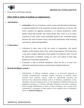 Artificial intelligence report | DOCX