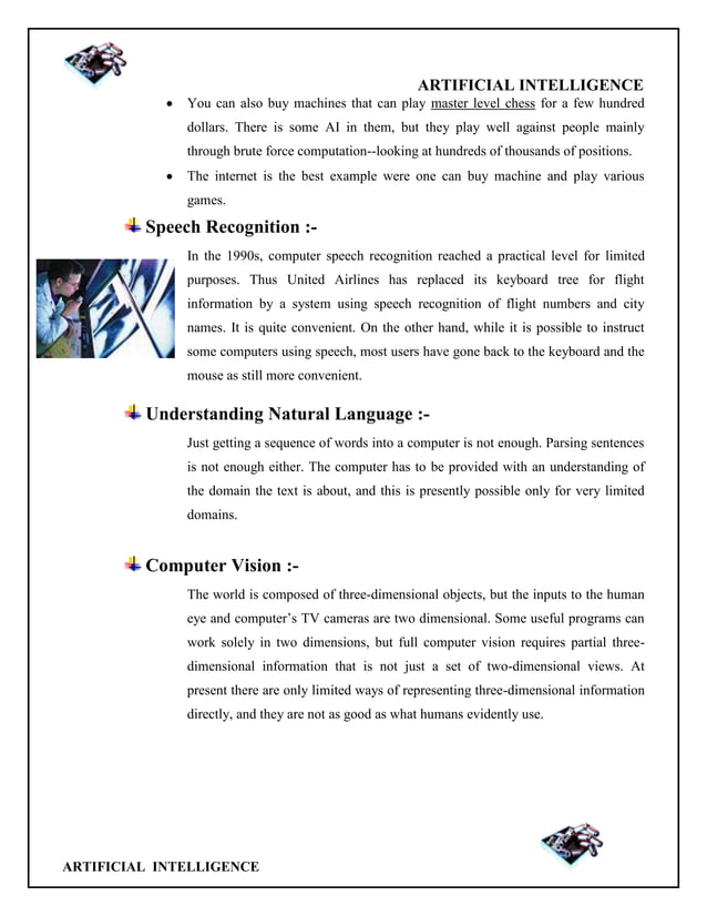 Artificial intelligence report | DOCX