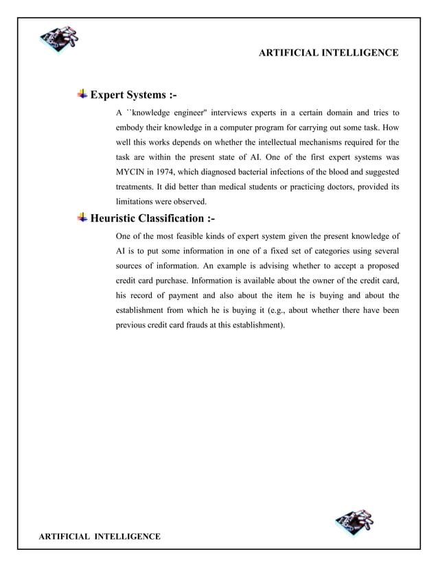 Artificial intelligence report | DOCX