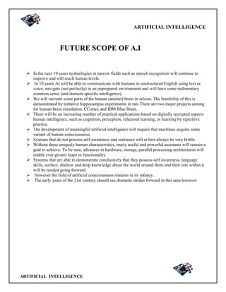 Artificial intelligence report | DOCX