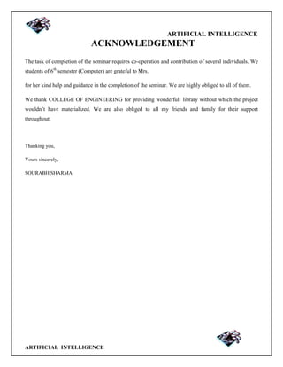 Artificial intelligence report | DOCX