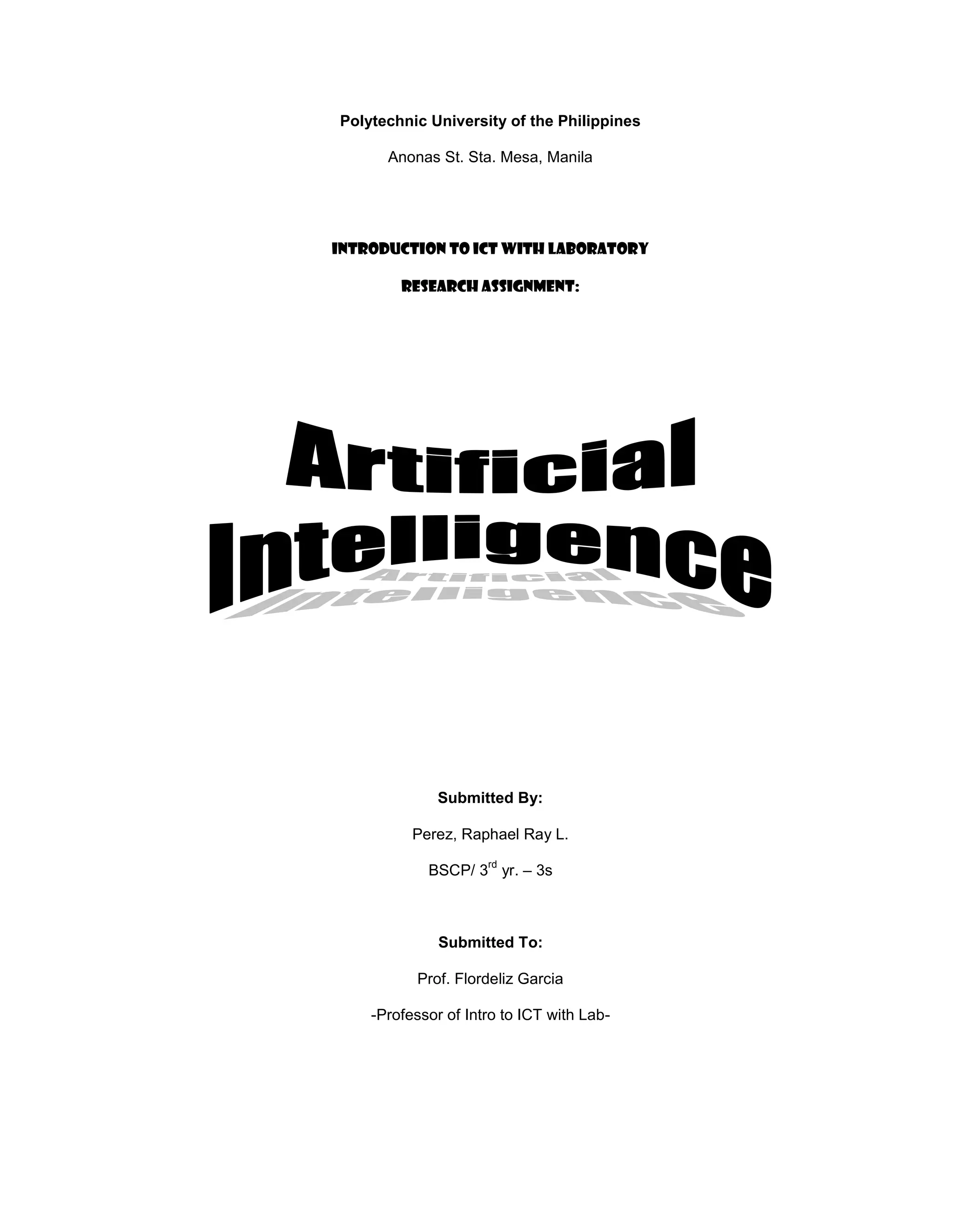 Artificial intelligence research | DOCX