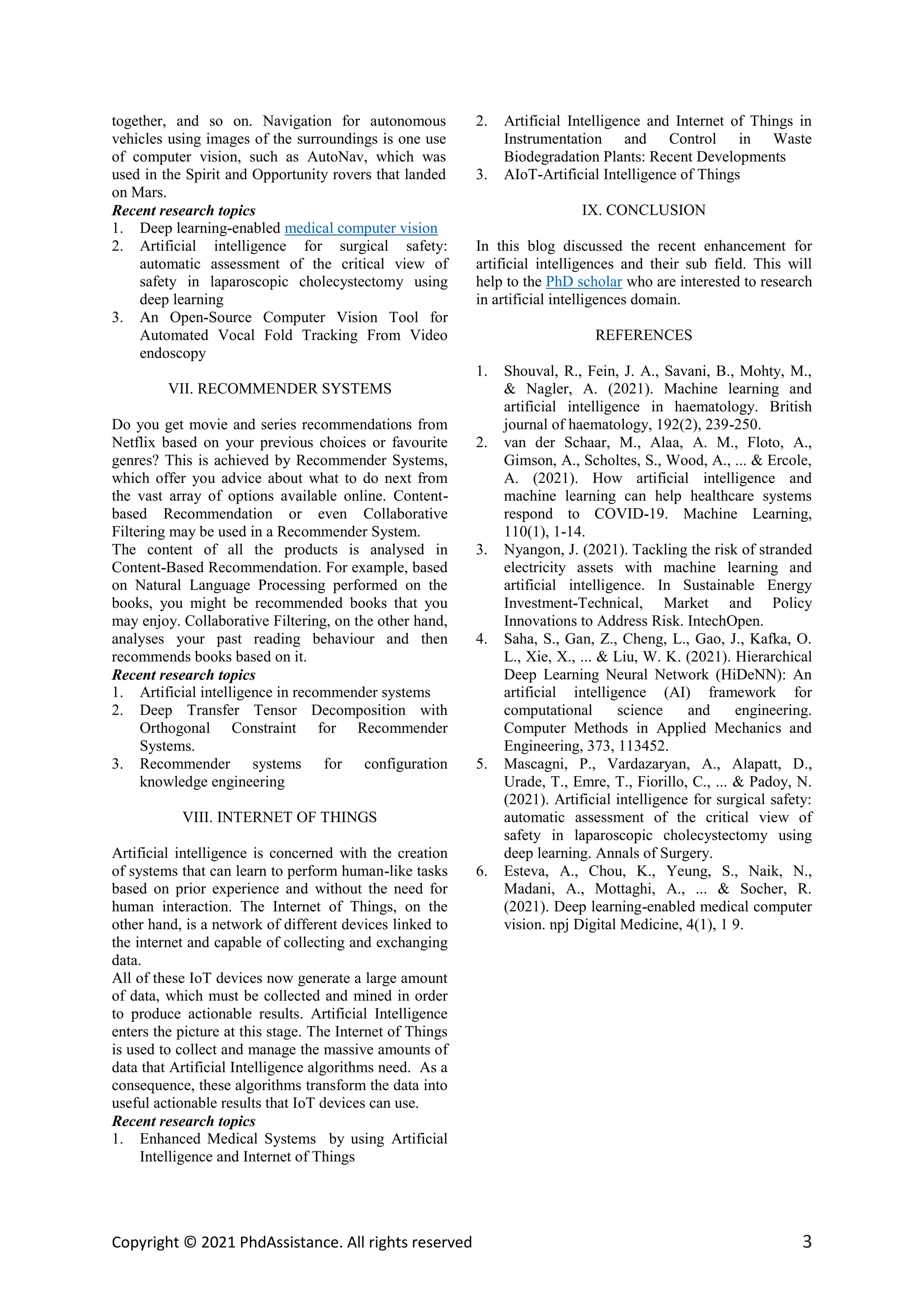 Artificial Intelligence Research Topics for PhD Manuscripts 2021 ...