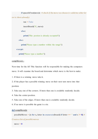 Artificial intelligence - python | DOCX