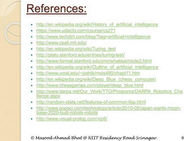 Artificial intelligence Show | PPSX