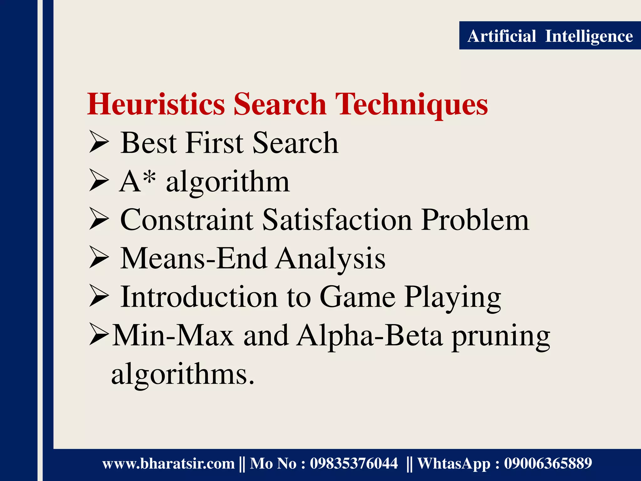 ARTIFICIAL INTELLIGENCE SYLLABUS | PDF