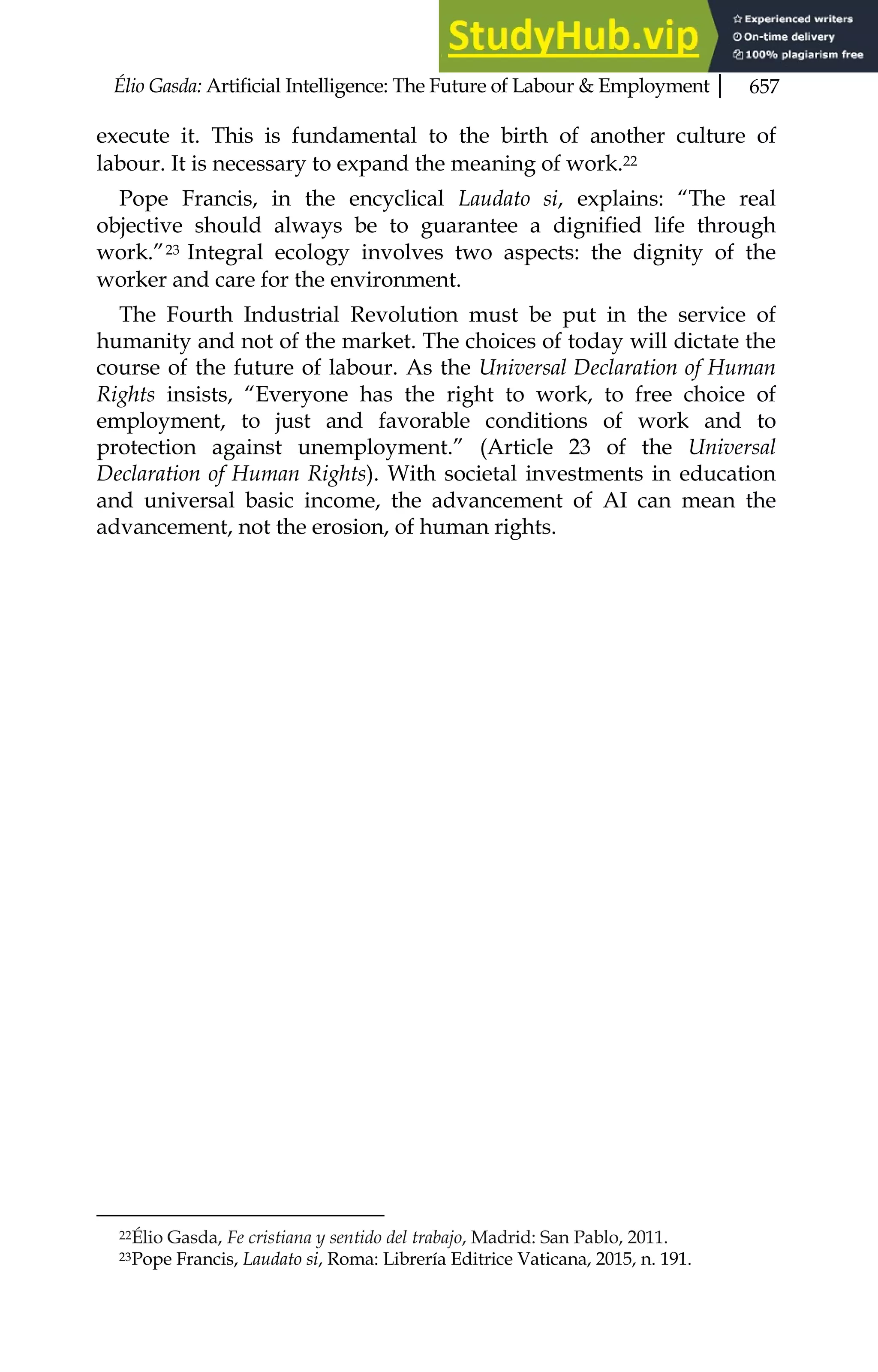 Artificial Intelligence The Future Of Labour And Employment | PDF