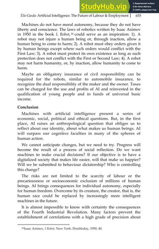 Artificial Intelligence The Future Of Labour And Employment | PDF