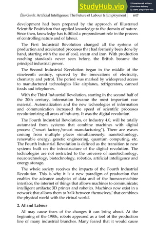 Artificial Intelligence The Future Of Labour And Employment | PDF