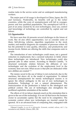 Artificial Intelligence The Future Of Labour And Employment | PDF