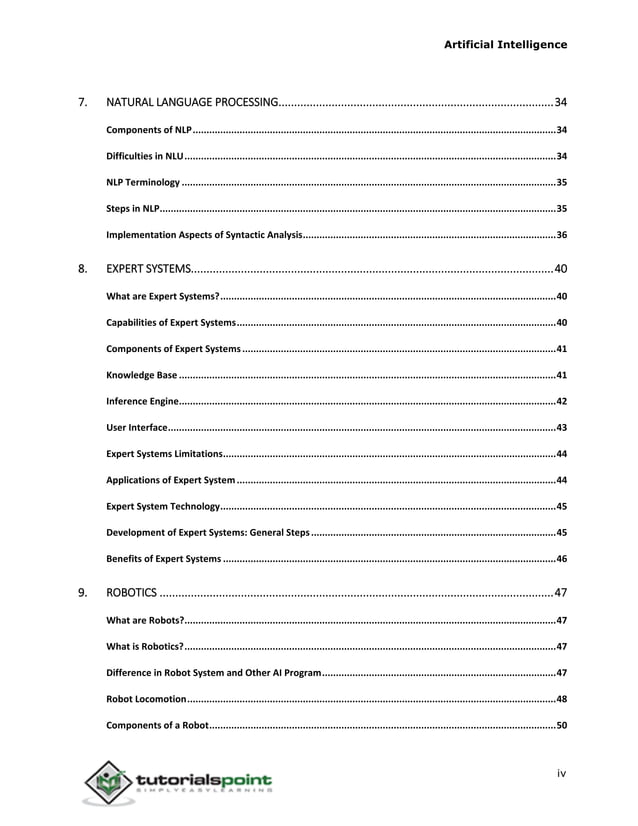 Artificial intelligence tutorial | PDF