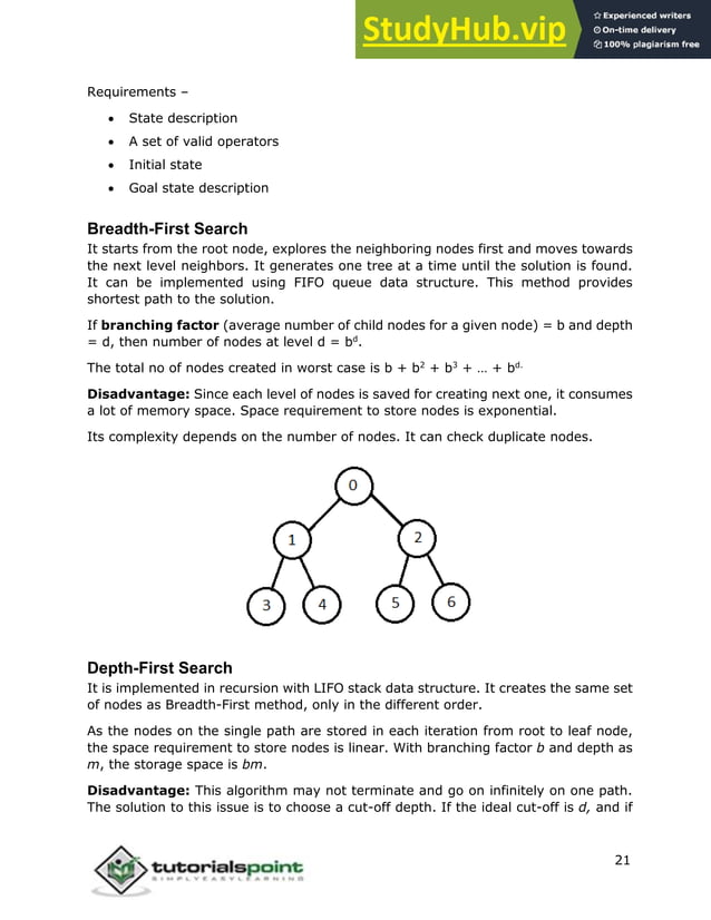 Artificial Intelligence Tutorial | PDF