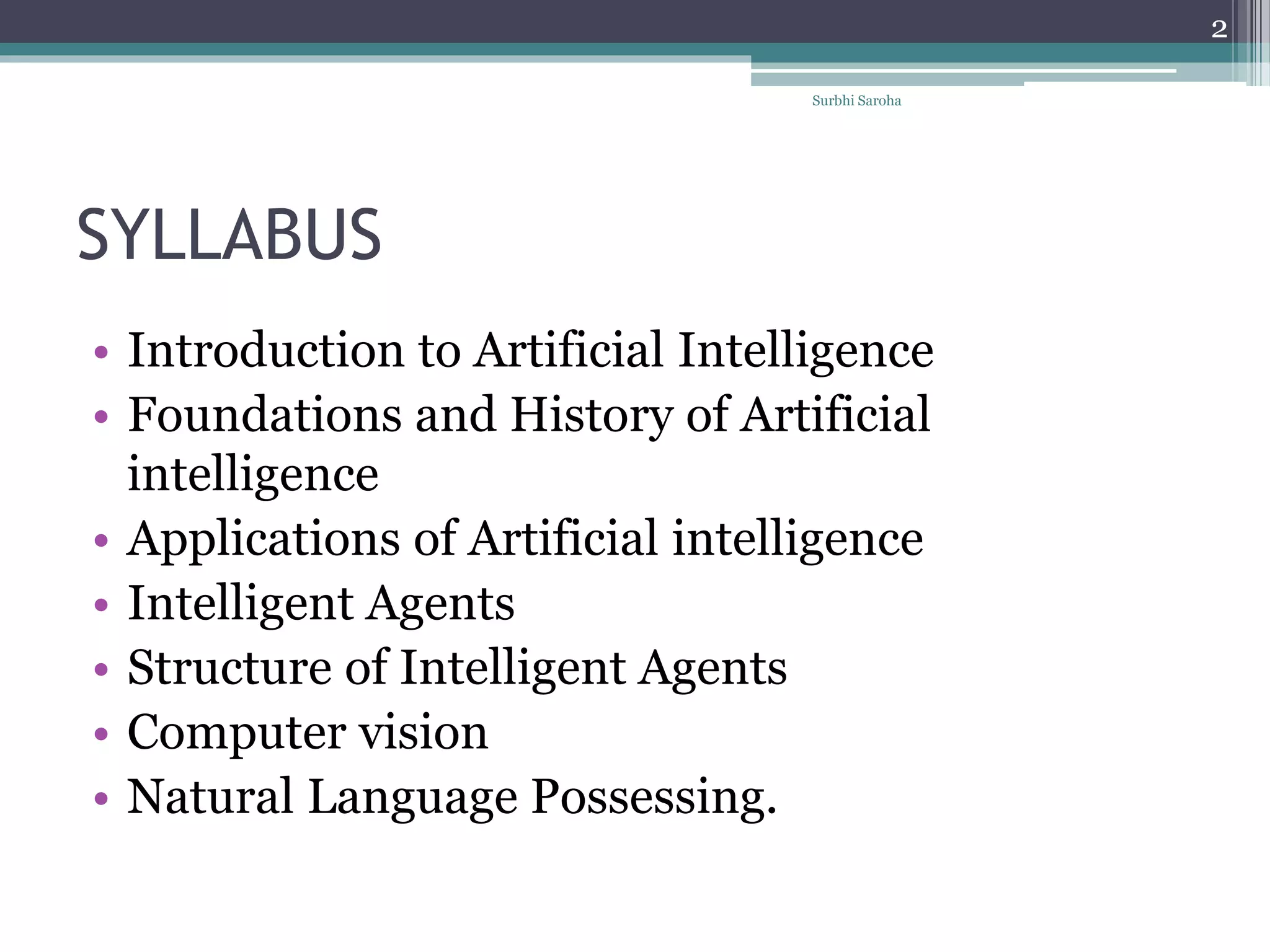 Artificial intelligence unit1 | PPTX