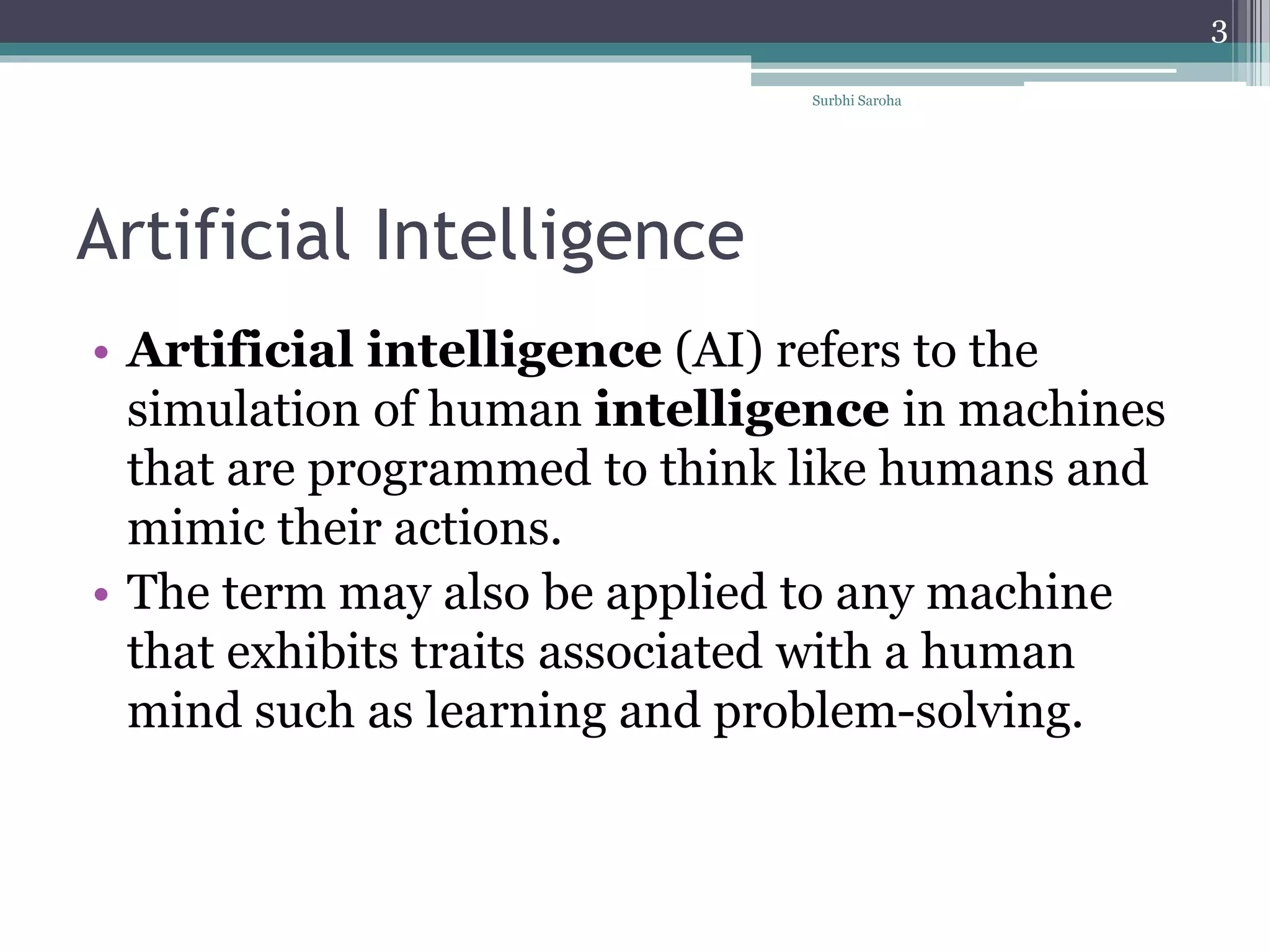 Artificial intelligence unit1 | PPTX