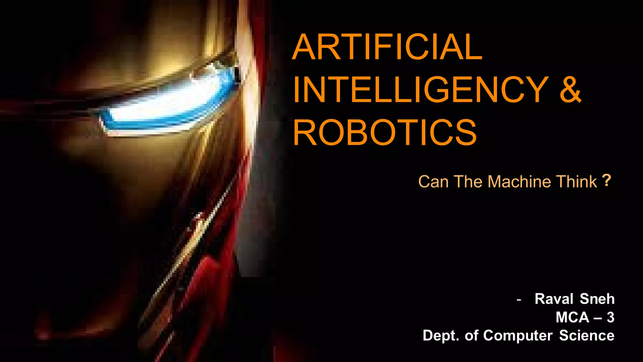 Artificial intelligency & robotics | PPT