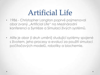 Artificial life | PPTX