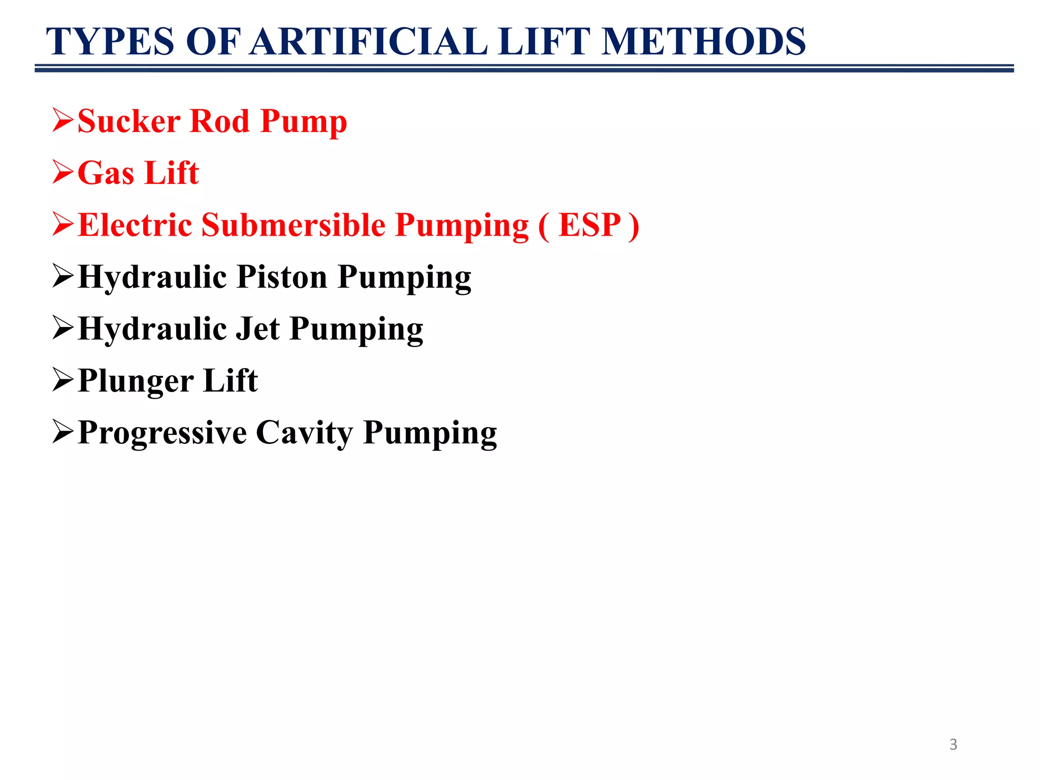 Artificial Lift Methods | PPTX