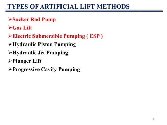 Artificial Lift Methods | PPTX