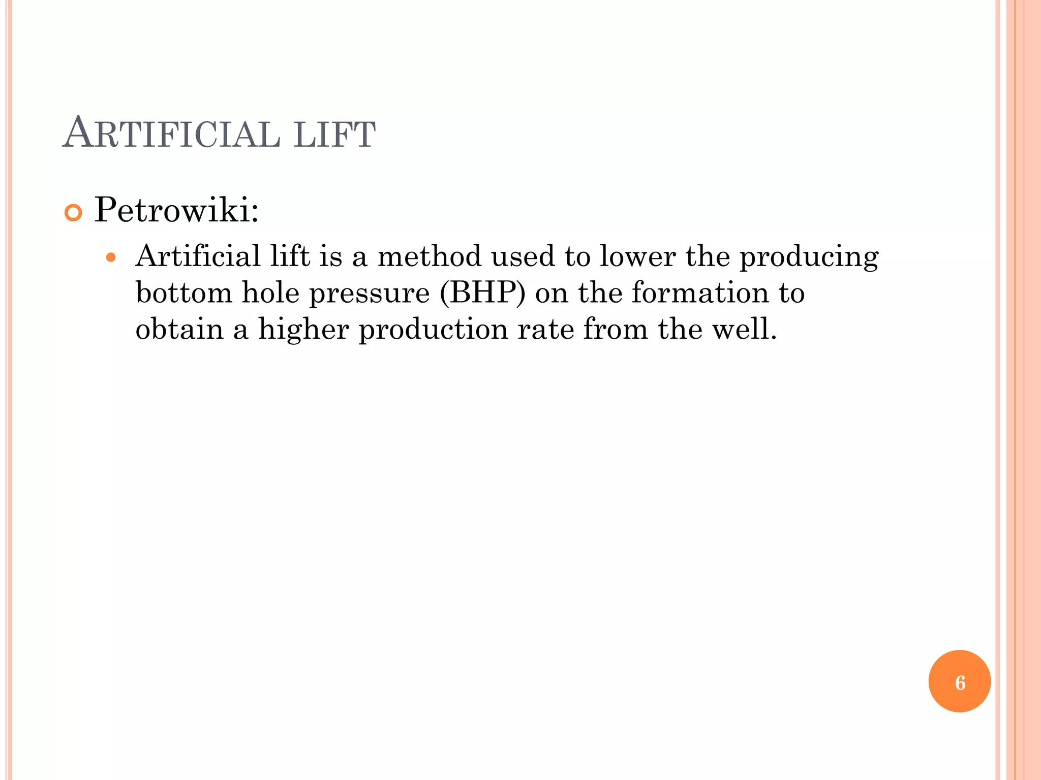 Artificial lift methods in production | PDF