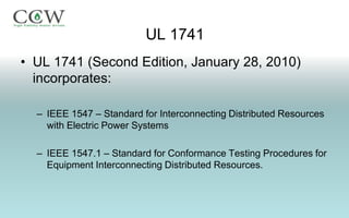 Artificial lift forum ul 1741 presentation - final | PPSX