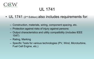 Artificial lift forum ul 1741 presentation - final | PPSX