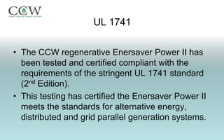 Artificial lift forum ul 1741 presentation - final | PPSX