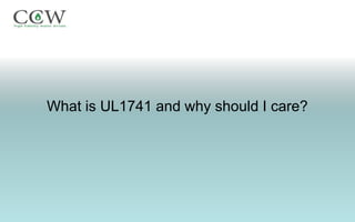 Artificial lift forum ul 1741 presentation - final | PPSX