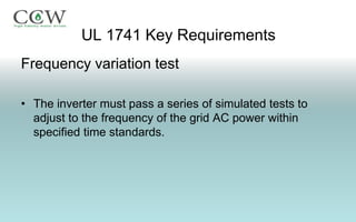 Artificial lift forum ul 1741 presentation - final | PPSX