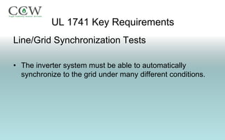 Artificial lift forum ul 1741 presentation - final | PPSX