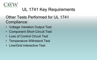 Artificial lift forum ul 1741 presentation - final | PPSX