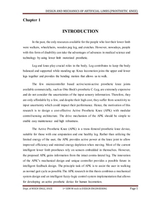 Artificial limbs report | DOCX