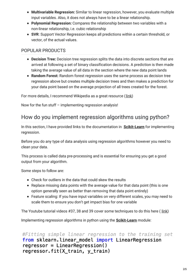 How to understand and implement regression analysis | PDF How to understand and implement regression analysis | PDF