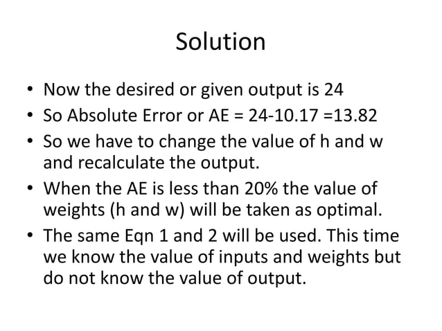 A Brief Introduction Of Artificial Neural Network By Example Ppt