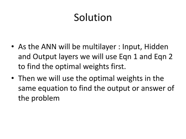A Brief Introduction Of Artificial Neural Network By Example Ppt