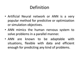 Artificial Neural Network Example