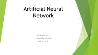 Artificial neural network | PPTX
