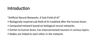 Artificial Neural Network for Machine Learning and Deep Learning | PPT