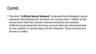 Artificial Neural Network for Machine Learning and Deep Learning | PPT