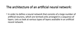 Artificial Neural Network for Machine Learning and Deep Learning | PPT