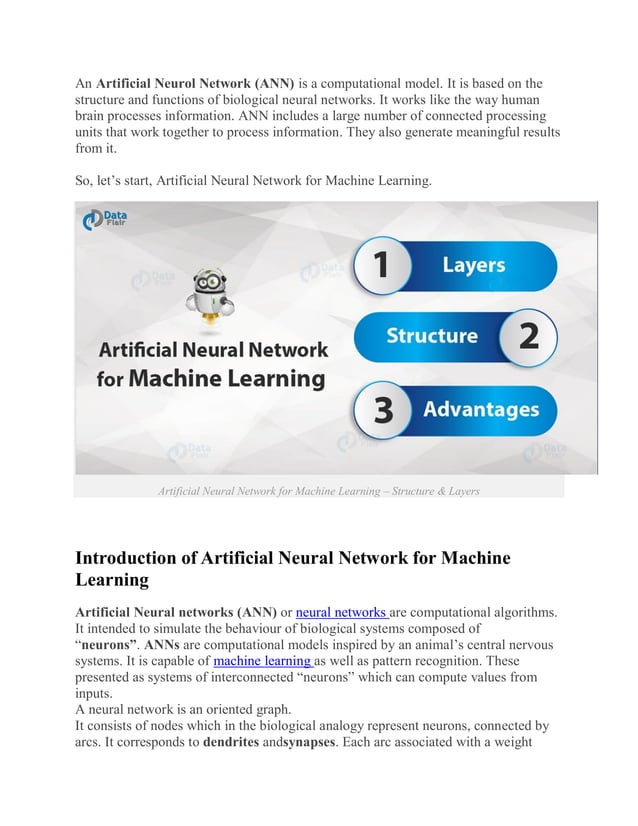Artificial neural network for machine learning | PDF