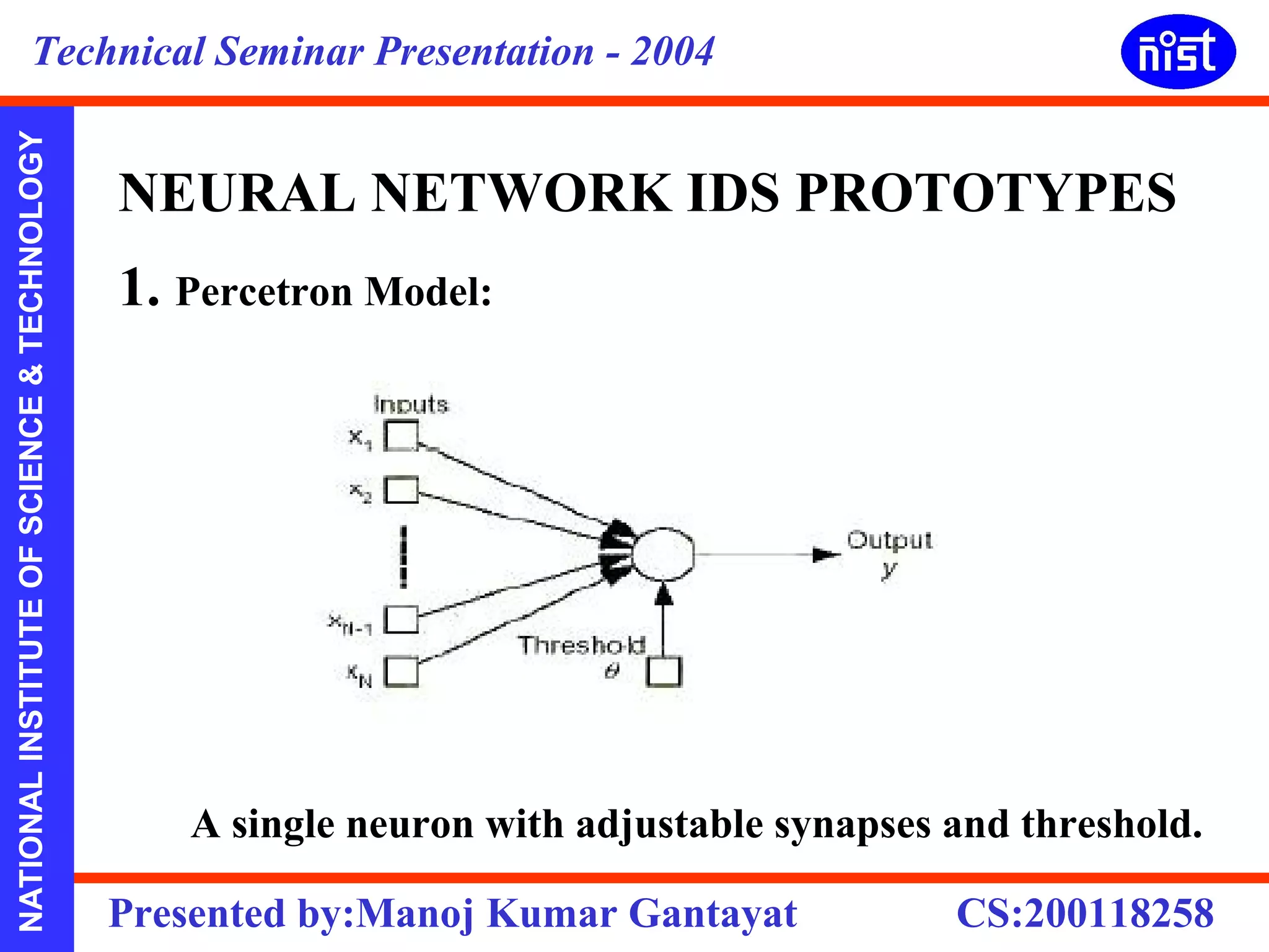 Artificial neural network for misuse detection | PPT | Information and Network Security | Computing