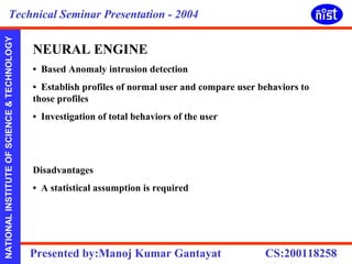 Artificial neural network for misuse detection | PPT