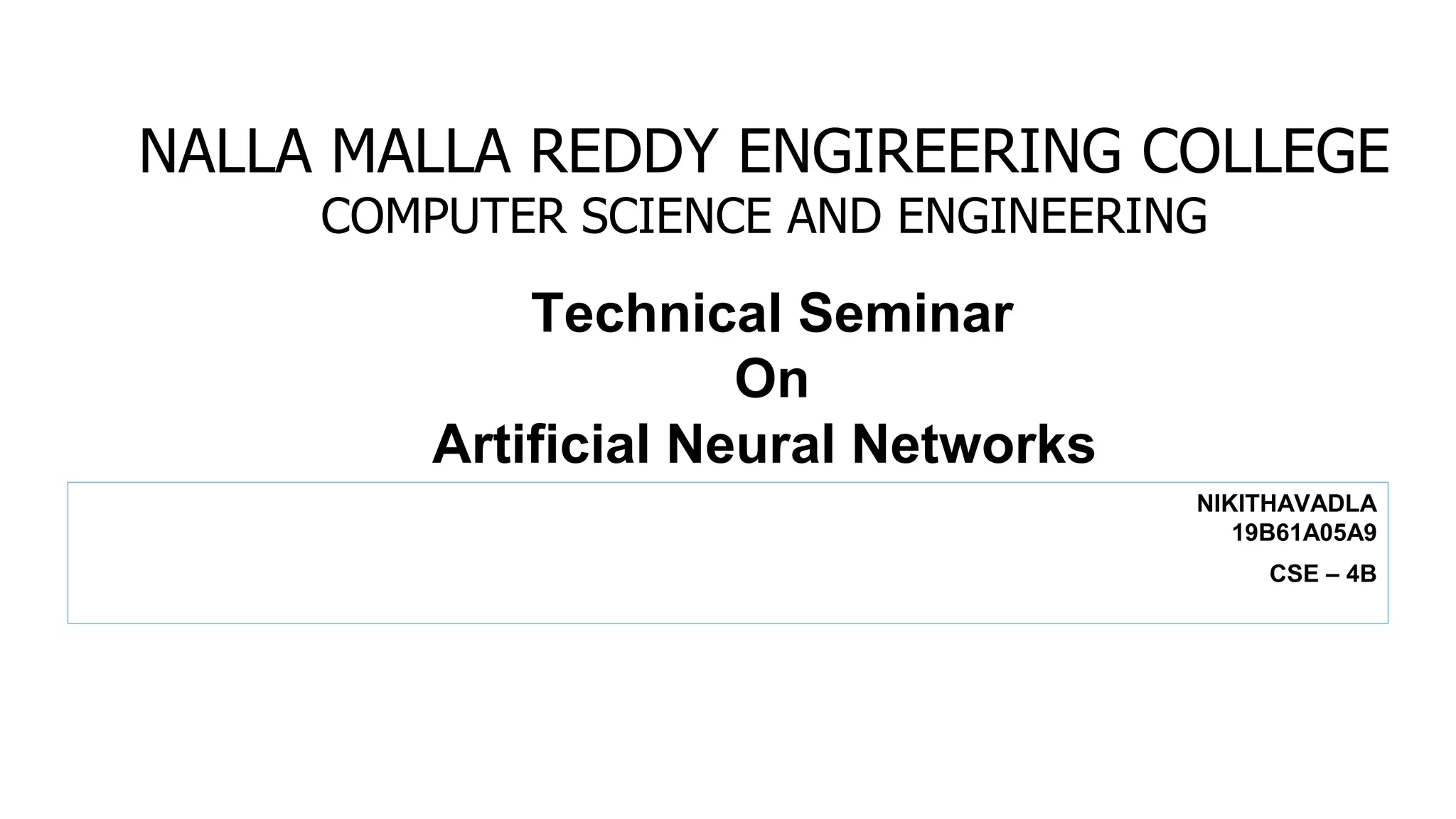 Artificial Neural Network Pptpptx 