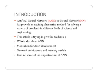 Artificial neural networks | PDF