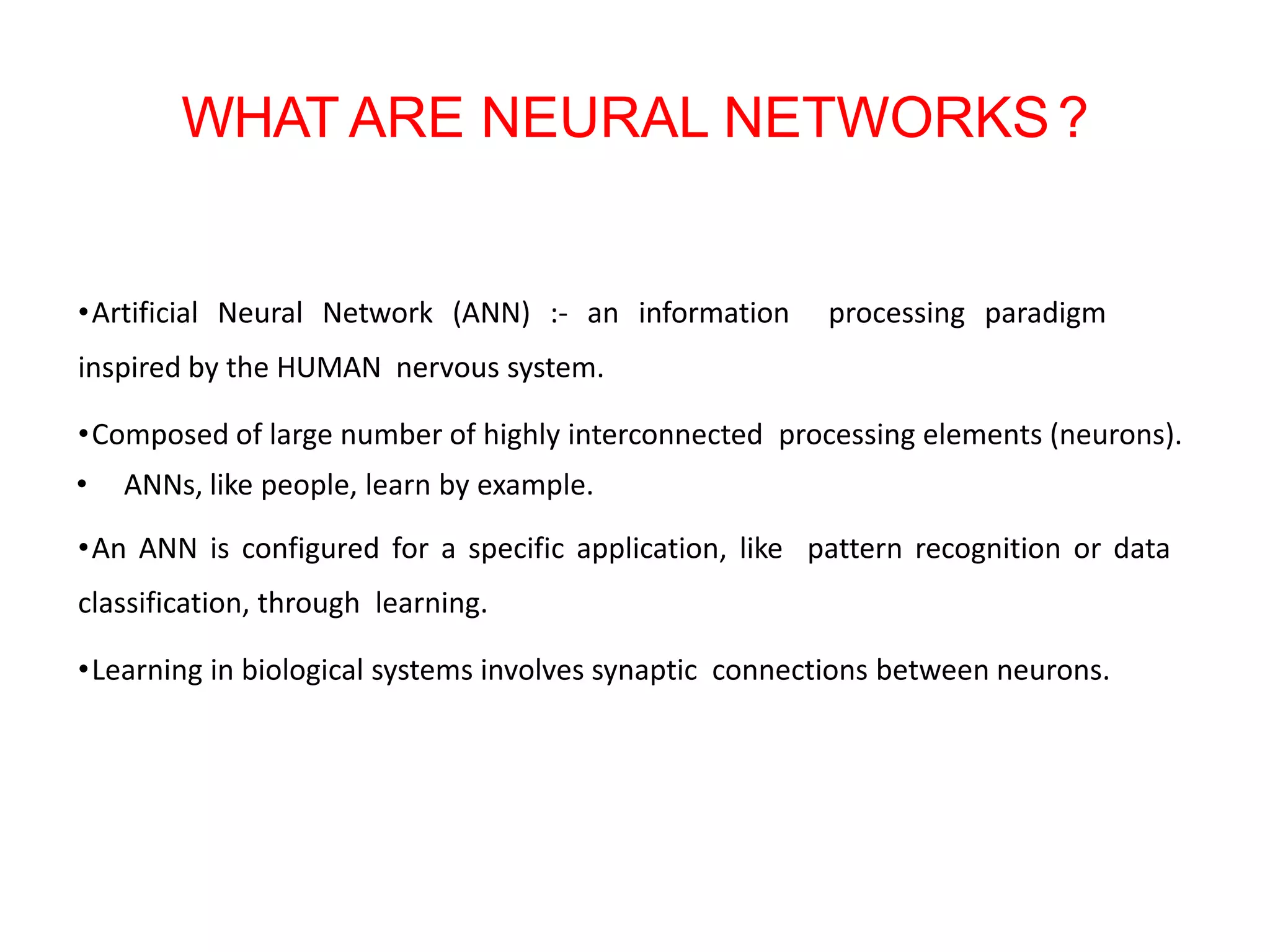 Artificial Neural Networks Pptx Computer Networking Computing