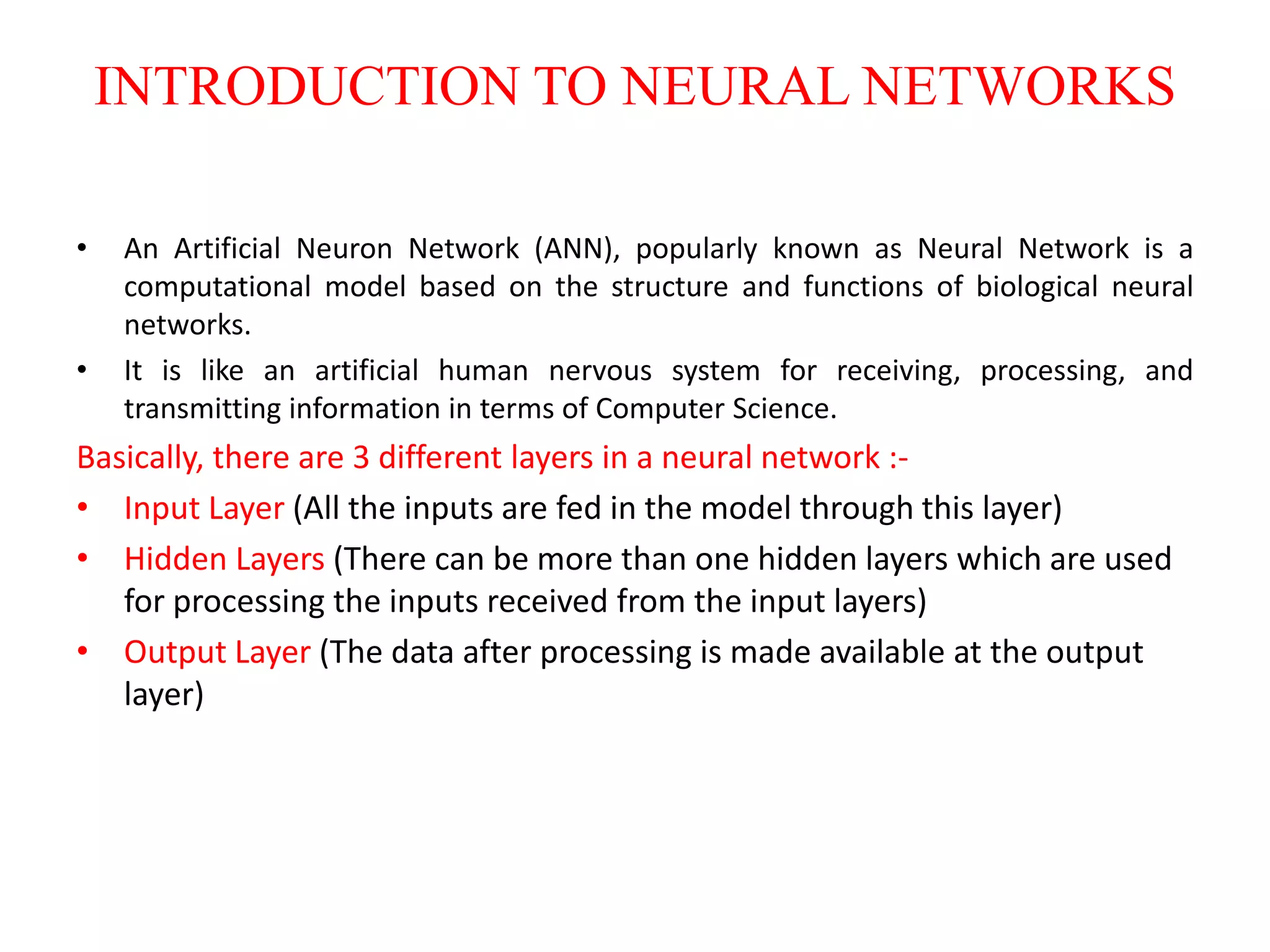 Artificial Neural Networks Pptx Computer Networking Computing