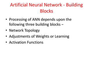 Artificial neural networks | PPTX