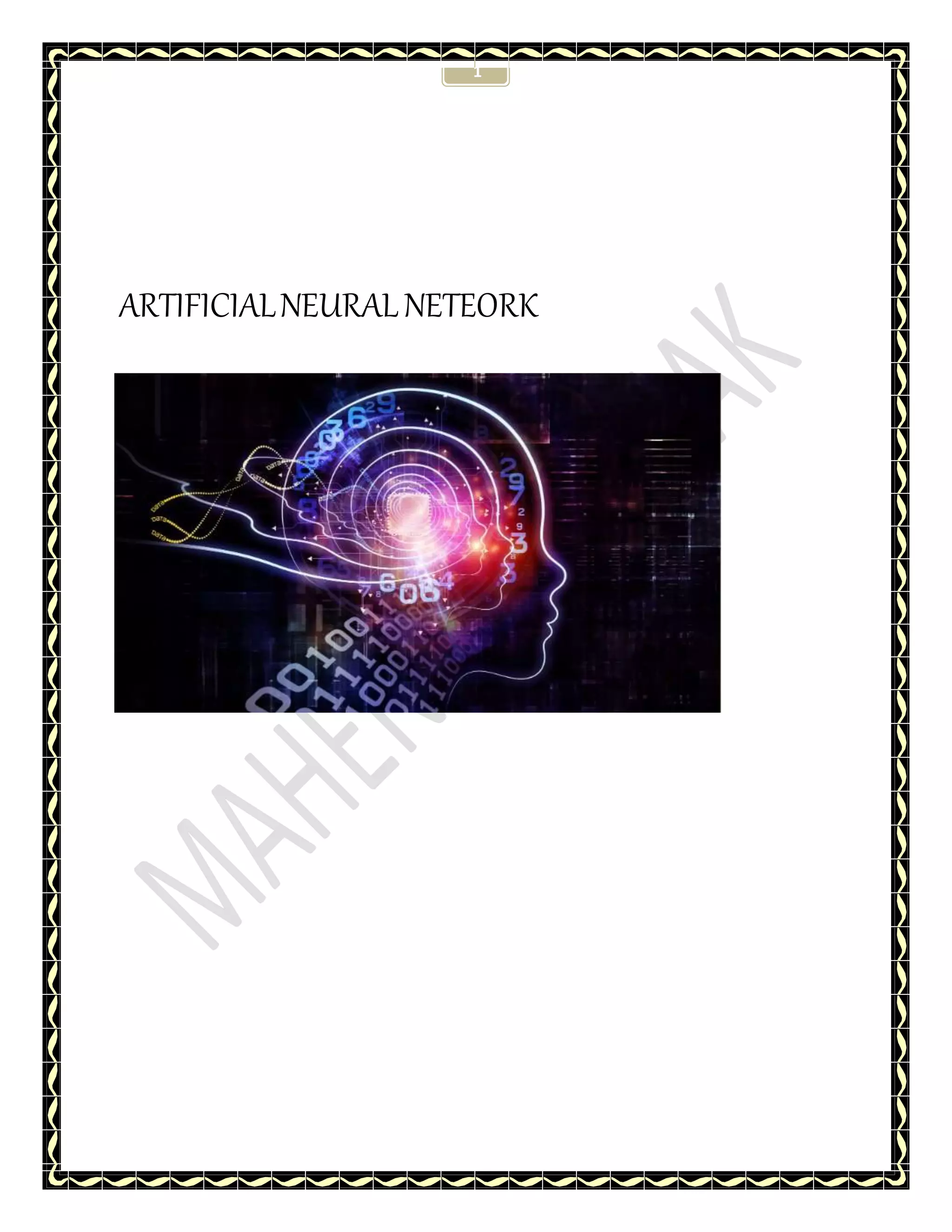 Artificial Neural Networks Seminar Presentation Using Msword Pdf