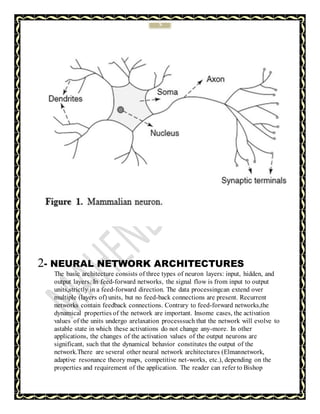 Artificial neural networks seminar presentation using MSWord. | PDF